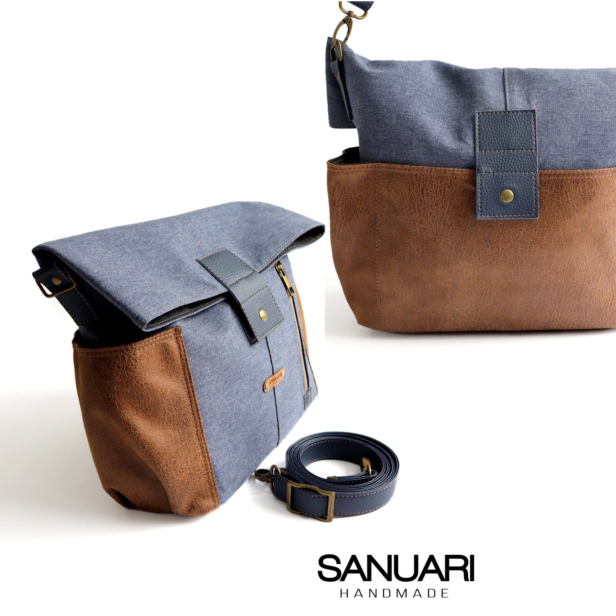 Derek Sewing Pattern - Unisex Slouch Messenger Bag - KiteCoCreates